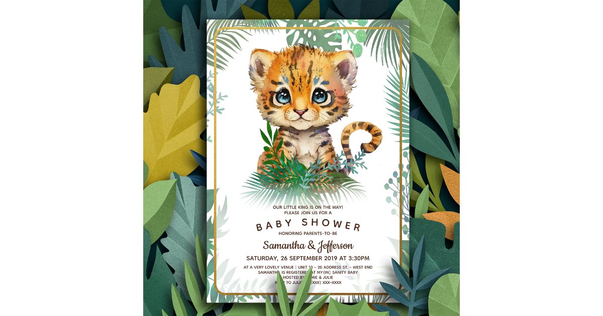 Little Tiger Baby Shower Invitation | Zazzle