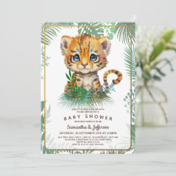 Little Tiger Baby Shower Invitation | Zazzle