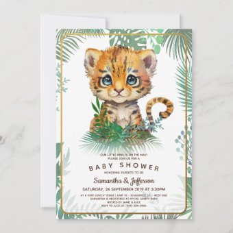 Little Tiger Baby Shower Invitation | Zazzle