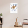 Little tiny pilot helicopter baby shower welcome poster | Zazzle