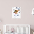 Little tiny pilot helicopter baby shower welcome poster | Zazzle