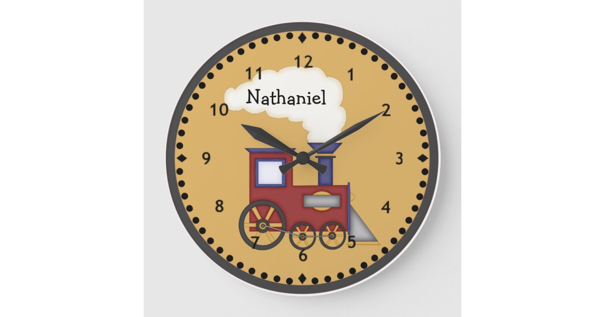 Little Train Engine Wall Clock | Zazzle