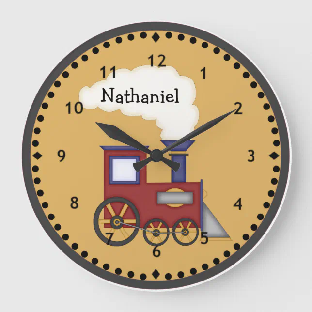 Little Train Engine Wall Clock | Zazzle