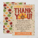 Little Turkey Fall Thanksgiving 1st Birthday Thank You Card | Zazzle