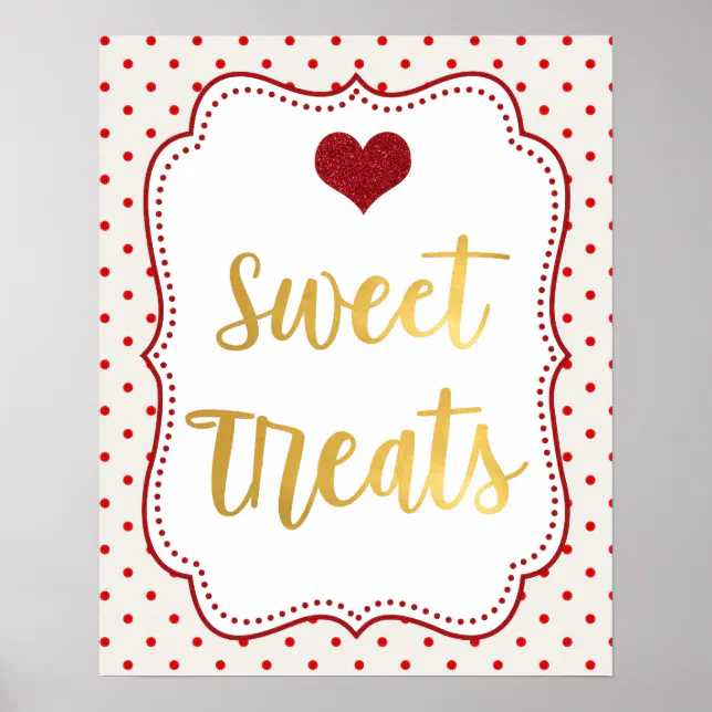 Little Valentine Birthday Sweet Treats Poster | Zazzle