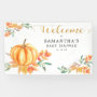 Little Watercolor Pumpkin Baby Shower Fall Welcome Banner | Zazzle