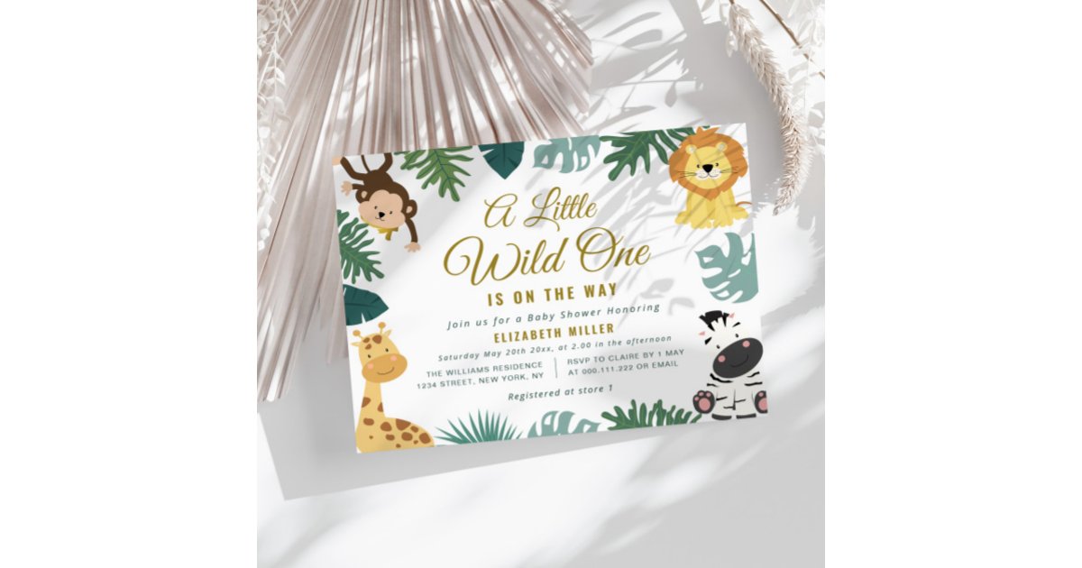 little wild one baby shower invitation | Zazzle