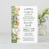 Little Wild One on the Way Safari Animal Shower Invitation | Zazzle