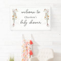 Little Wildflower Floral Baby Shower Welcome Banner | Zazzle