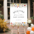 Little Wildflower Flower Baby Shower Welcome Poster | Zazzle