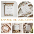 Little Wildflower Flower Baby Shower Welcome Poster | Zazzle