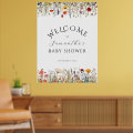 Little Wildflower Flower Baby Shower Welcome Poster | Zazzle