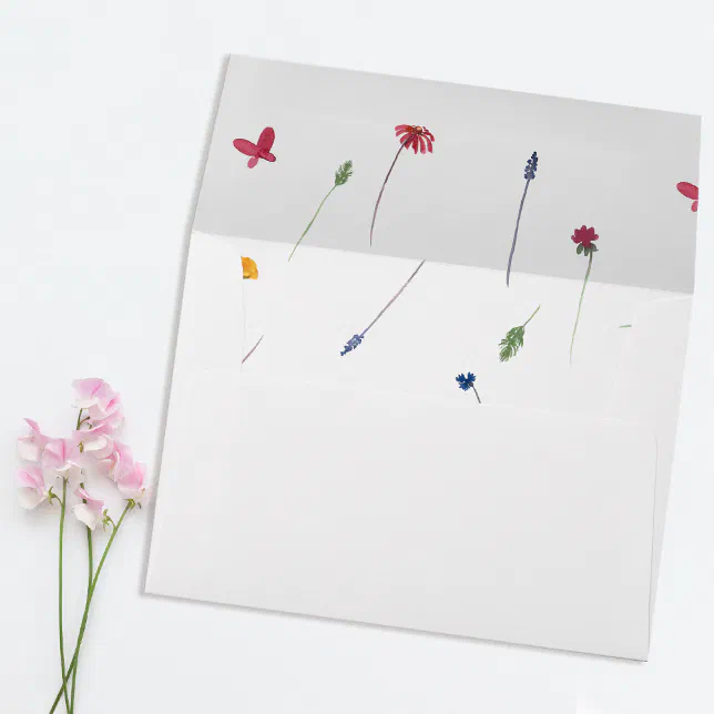 Little Wildflower Pretty Baby Girl Baby Shower Envelope | Zazzle