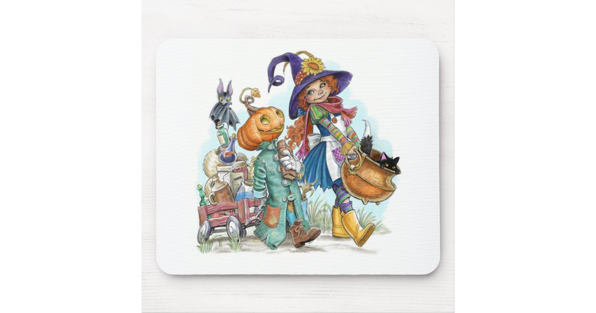 Little Witch Cute Mousepad | Zazzle