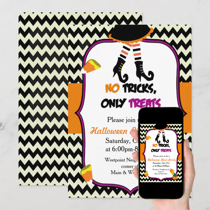 Little Witch Halloween Party Invitation | Zazzle