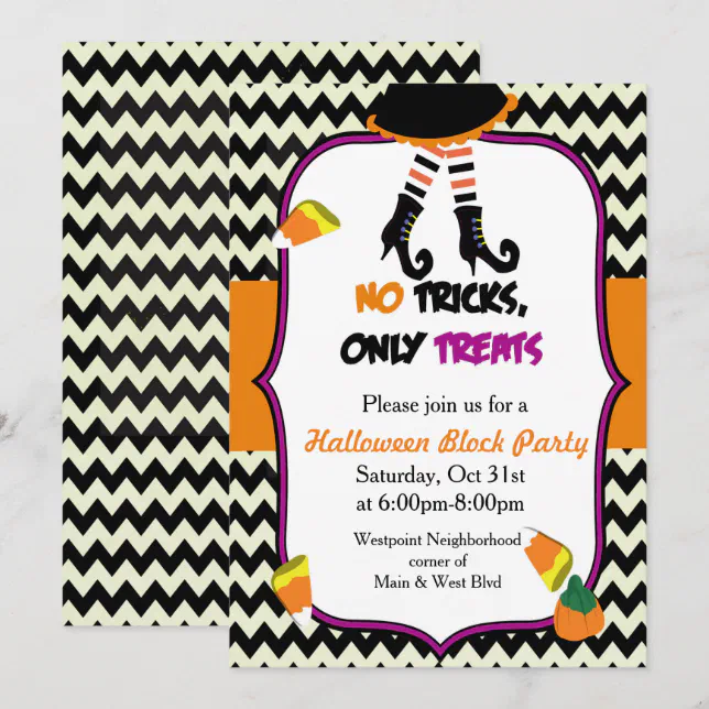 Little Witch Halloween Party Invitation | Zazzle
