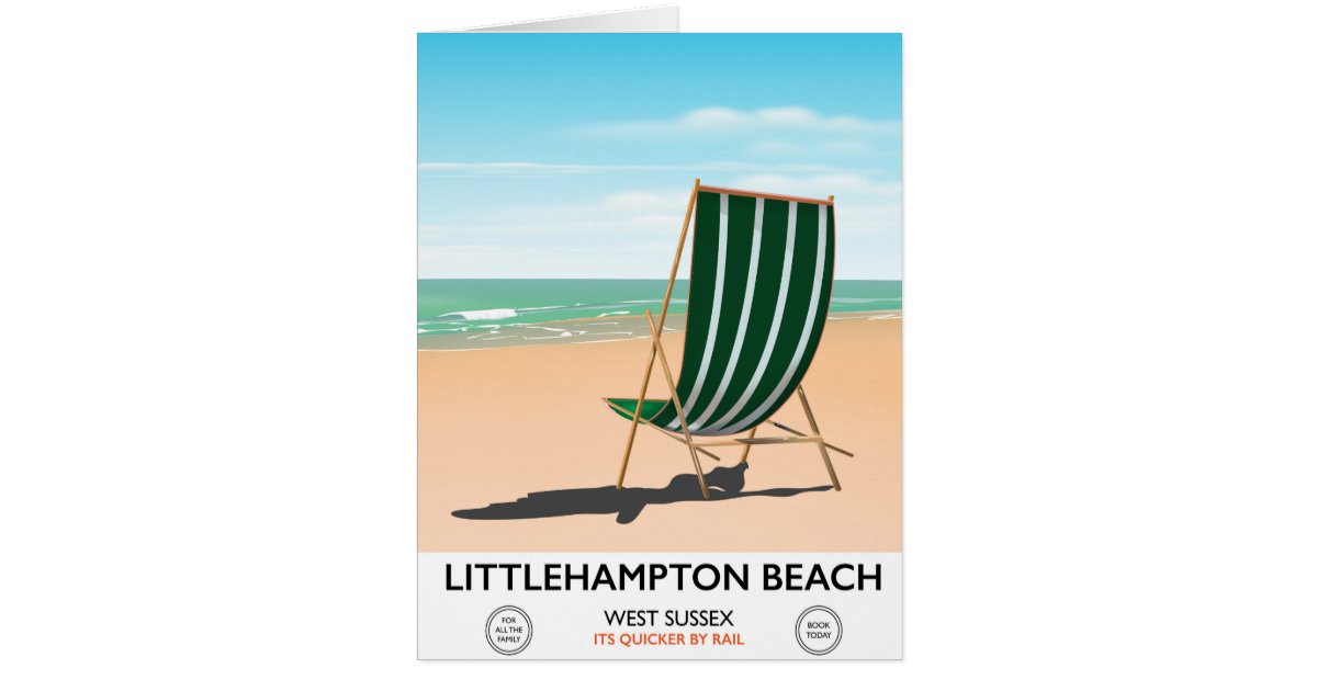 Littlehampton Beach East Sussex travel poster | Zazzle