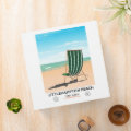 Littlehampton Beach East Sussex travel poster 3 Ring Binder | Zazzle