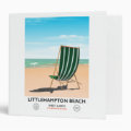 Littlehampton Beach East Sussex travel poster 3 Ring Binder | Zazzle