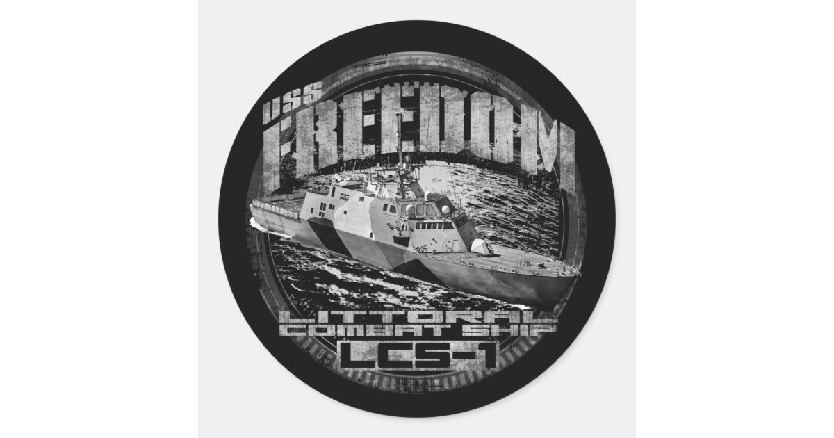 Littoral combat ship Freedom Sticker | Zazzle