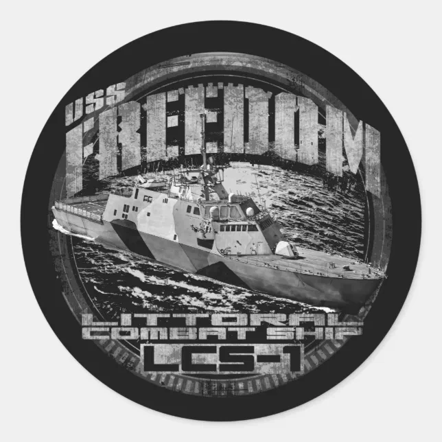 Littoral combat ship Freedom Sticker | Zazzle