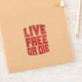 Live Free or Die New Hampshire State Motto Sticker | Zazzle