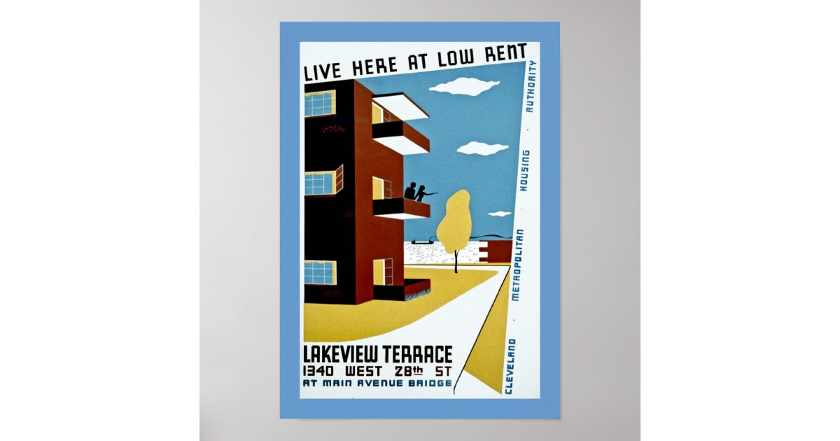 Live Here at Low Rent Poster | Zazzle