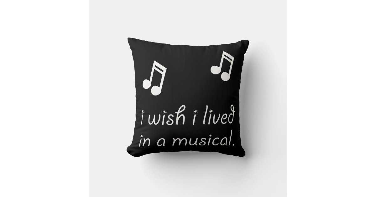 Live In Musical Throw Pillow | Zazzle