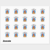 Live Laugh Lava Funny Volcano Pun Classic Round Sticker | Zazzle
