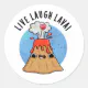 Live Laugh Lava Funny Volcano Pun Classic Round Sticker | Zazzle