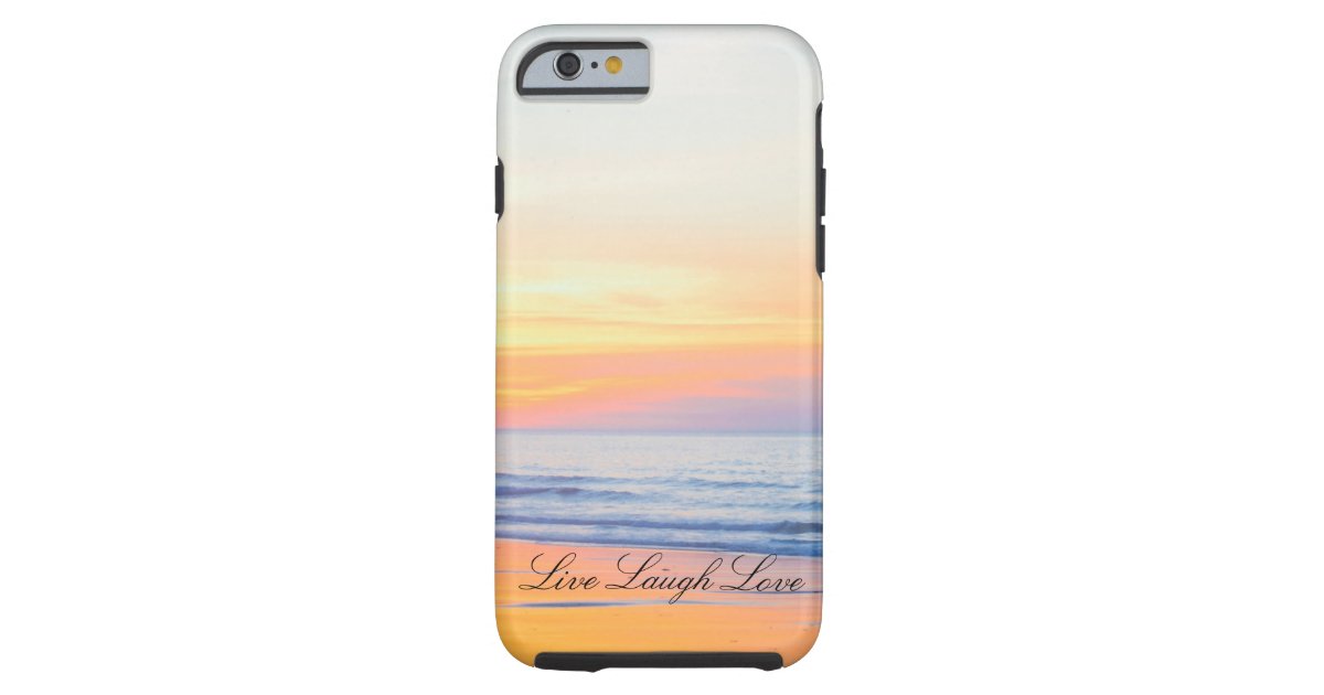 Live Laugh Love Beach Sunset Phone Case | Zazzle