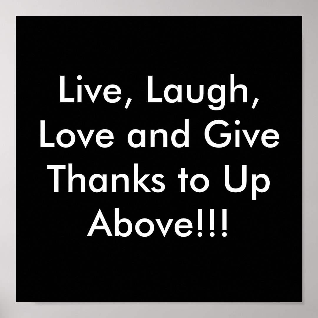 Live, Laugh, Love Poster | Zazzle