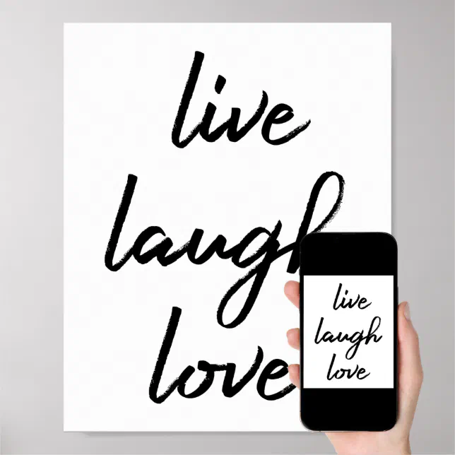 Live Laugh Love Poster | Zazzle
