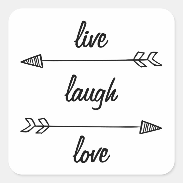 Live, Laugh, Love Sticker | Zazzle