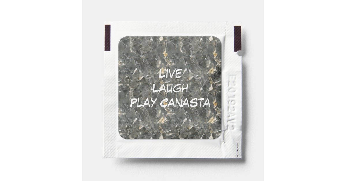 Live Laugh Play Canasta Hand Sanitizer Packet | Zazzle