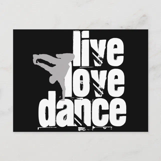Live, Love, Dance Postcard | Zazzle