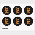 Live Love Sing Singer Songwriter Karaoke Lover Classic Round Sticker ...