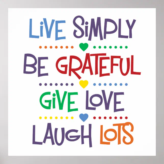 Live Simply Poster | Zazzle