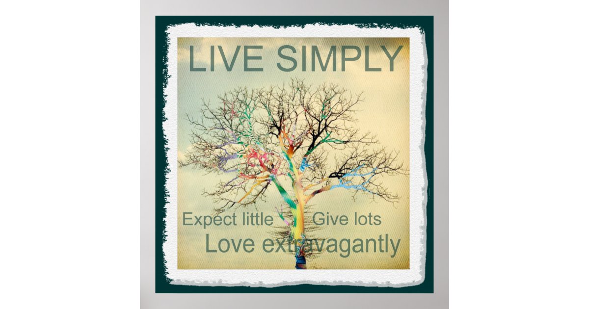 Live Simply Poster | Zazzle