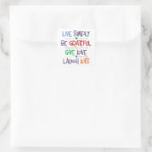 Live Simply Square Sticker | Zazzle
