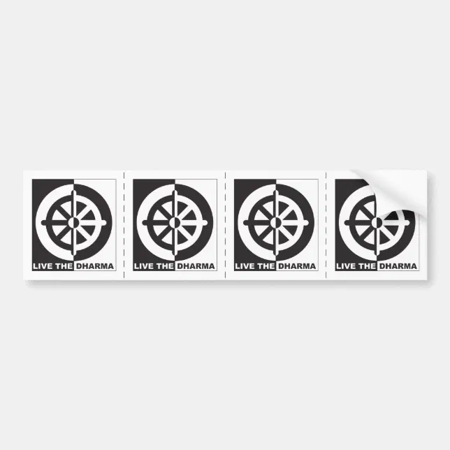 Live the Dharma Bumper Sticker | Zazzle