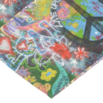 Live Upside Down Peace Sign Wall Short Table Runner | Zazzle