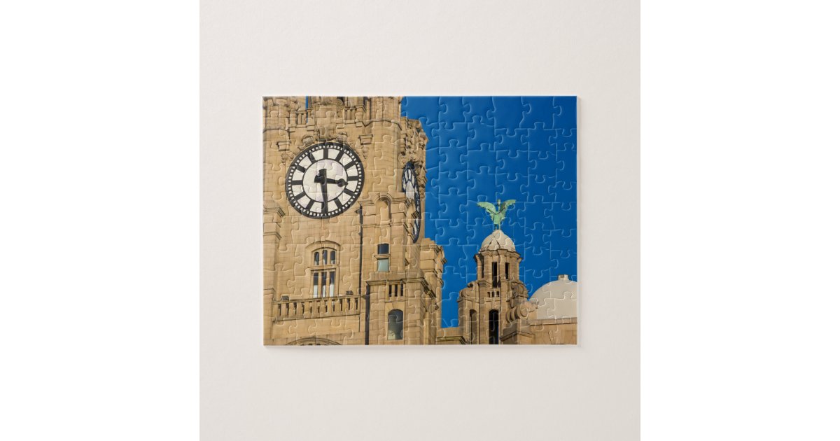 Liver Building, Liverpool, Merseyside, England Jigsaw Puzzle | Zazzle