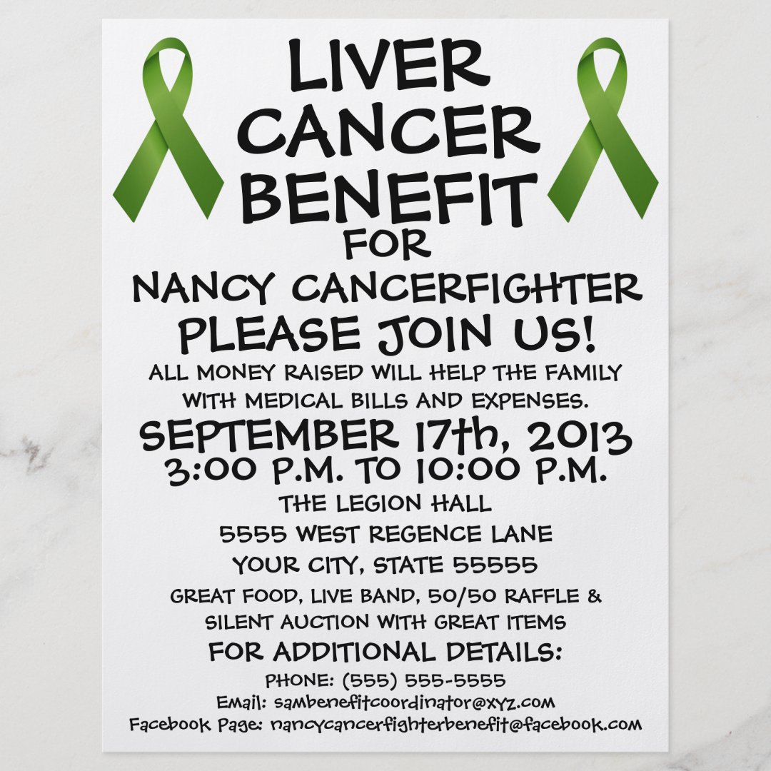 Liver Cancer Benefit Flyer | Zazzle