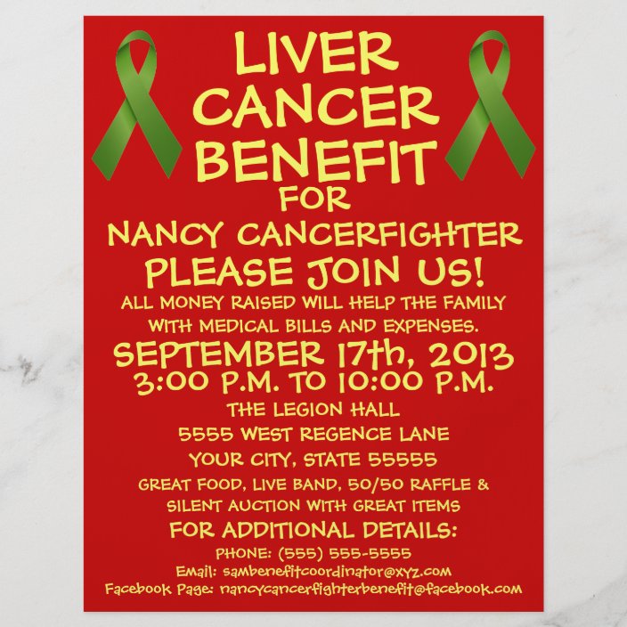 Liver Cancer Patient Benefit Flyer | Zazzle.com