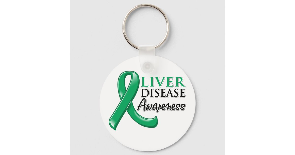 Liver Disease Awareness Ribbon Keychain | Zazzle