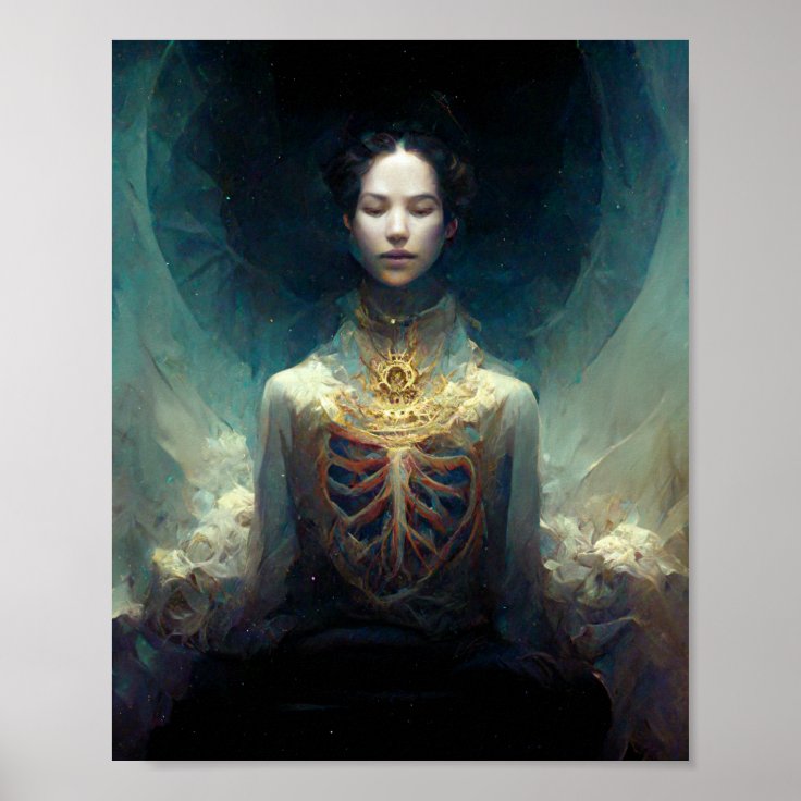 Living Husk Dark Fantasy Sci-Fi Art Poster | Zazzle