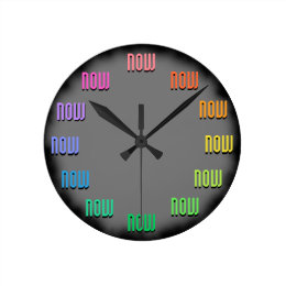Now Wall Clocks | Zazzle