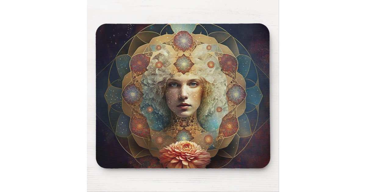 Living Mandala Visionary Art Mouse Pad | Zazzle