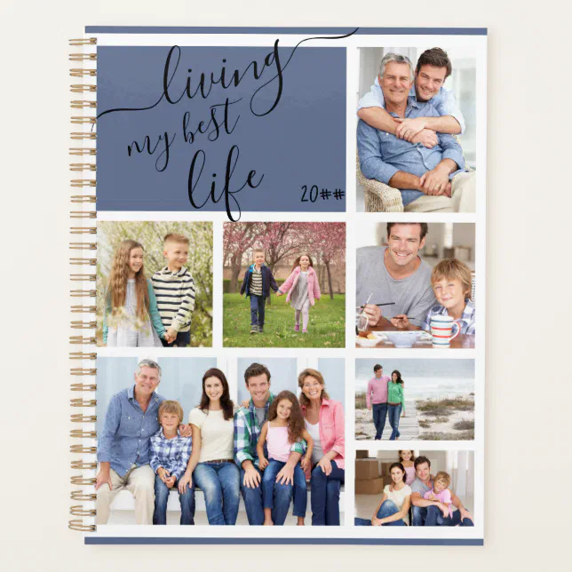Living my Best Life Photo Collage 2026 Planner | Zazzle